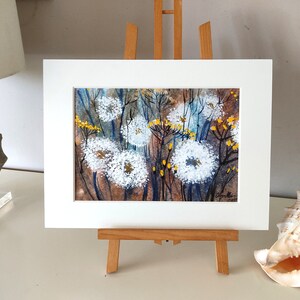Blowball Dandelion Watercolor 12 X 8" Art Home Decor Flowers ...