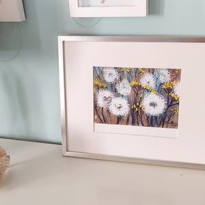 Blowball Dandelion Watercolor 12 X 8 Art Home Decor Flowers ...