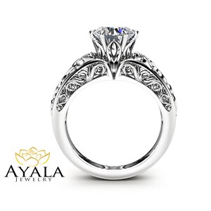 Incredible Diamond Ring Crown Setting Proposal Gold Ring - Etsy