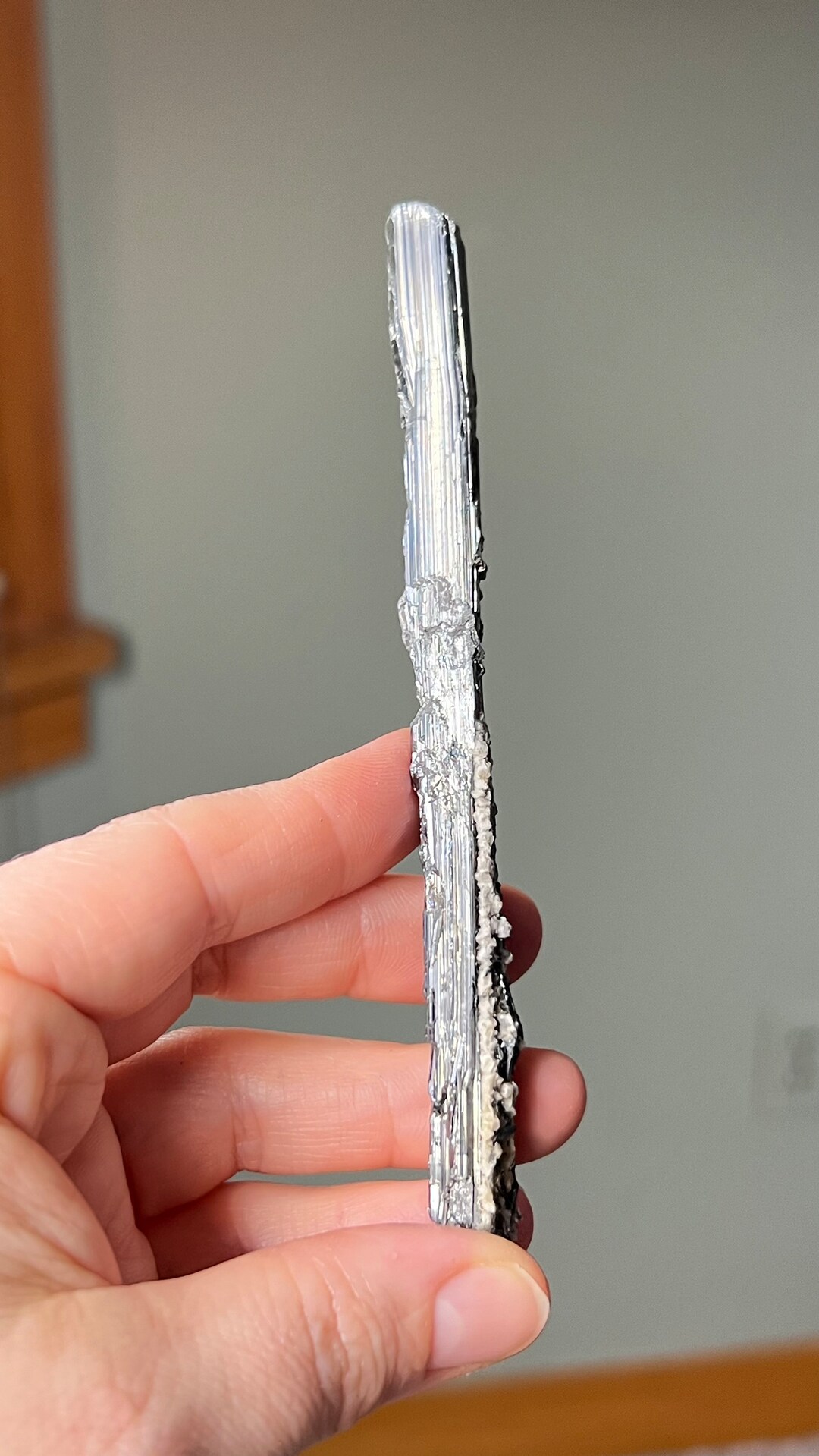 Prismatic Stibnite Blade With Calcite - Etsy