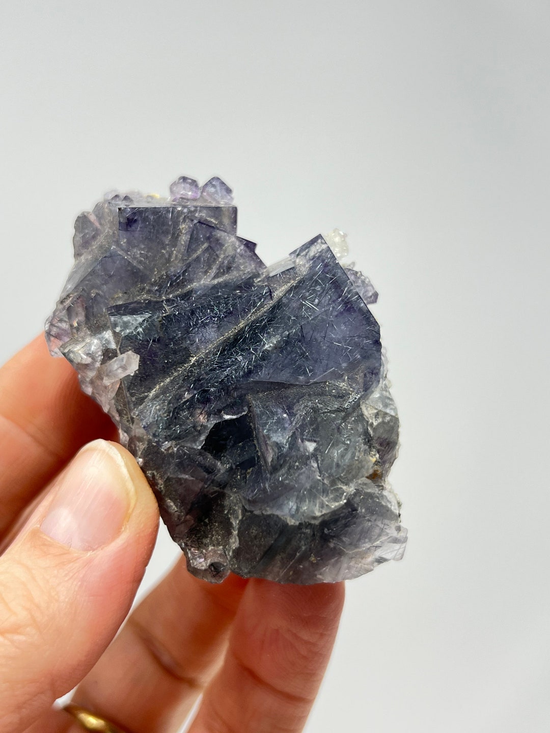 Jamesonite, Quartz Capped Fluorite, Intuition, Clarity, BF1-0113 - Etsy