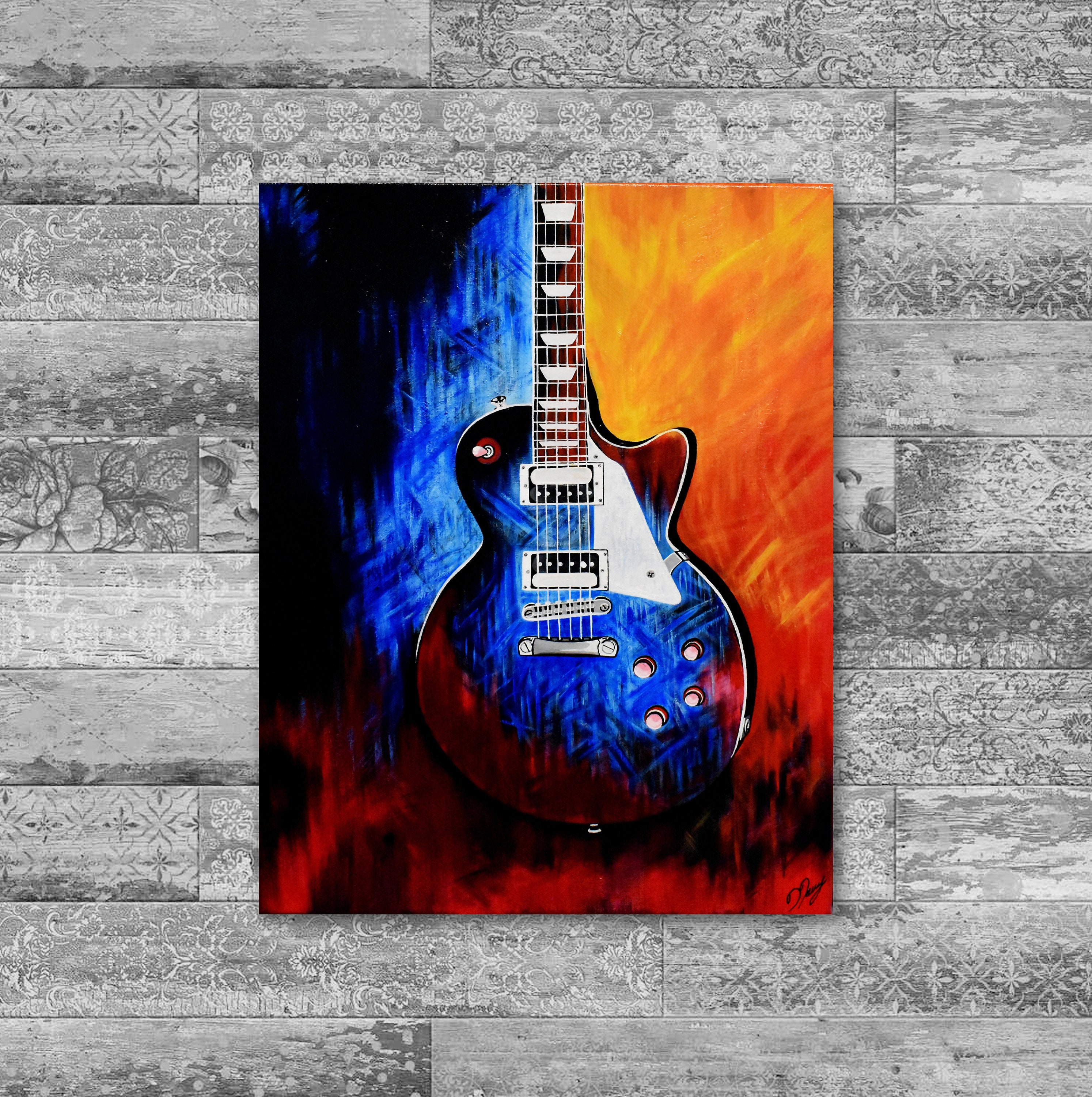 Abstract Painting Guitar
