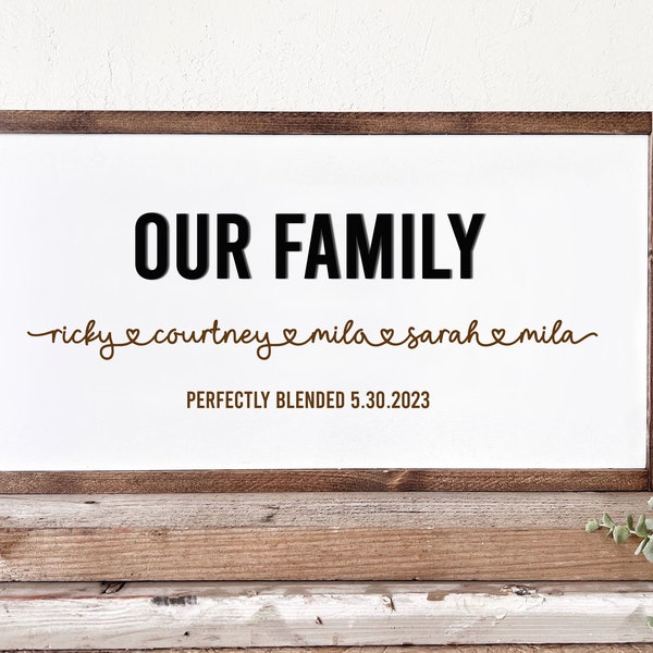 Blended Family Sign - Etsy