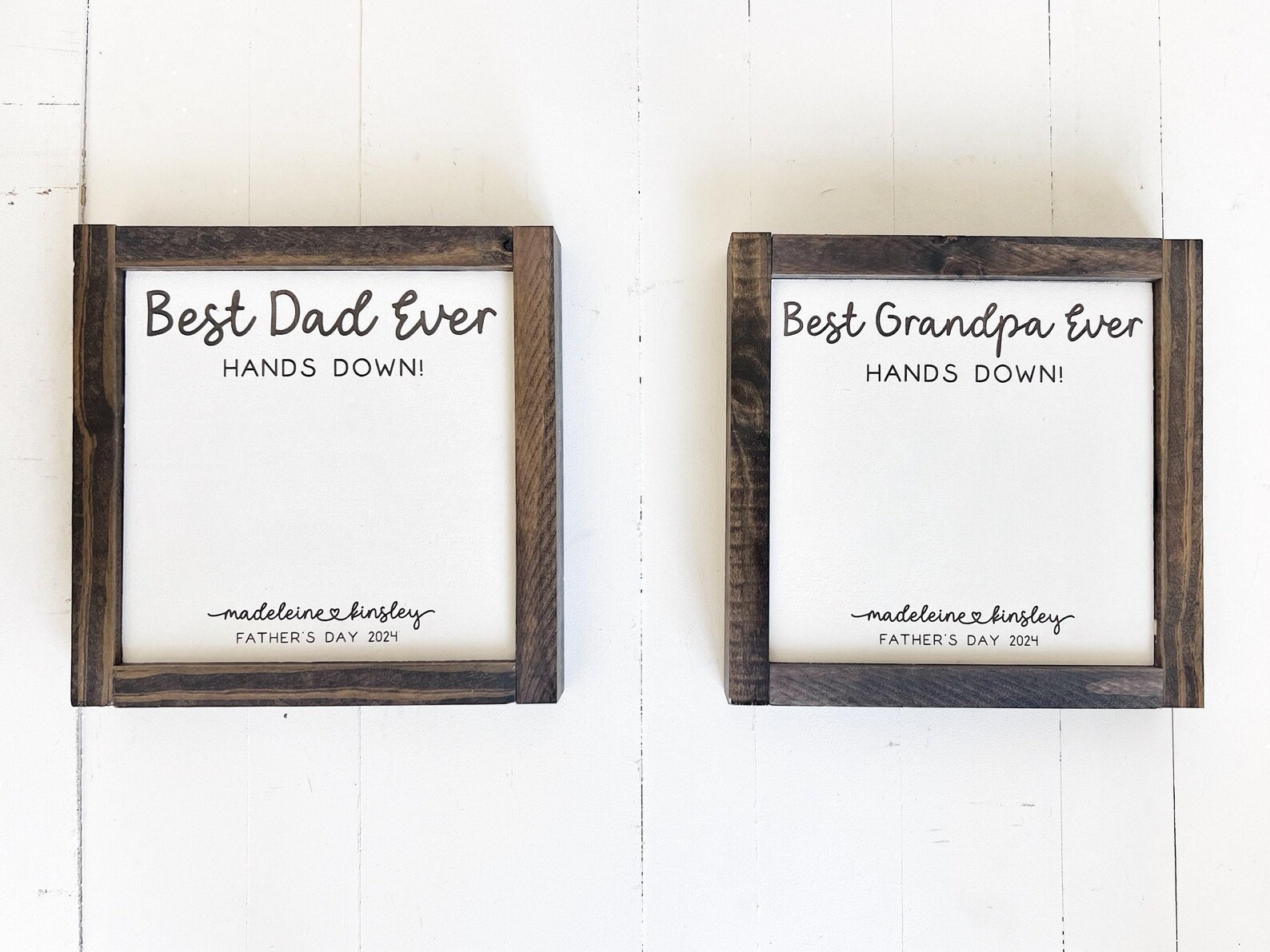 Handprint Sign for Dad, Custom Fathers Day Gift From Kids, Best Dad ...