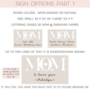 Mimi Sign With Names, Gift for Mimi, Personalized Mother's Day Gift ...