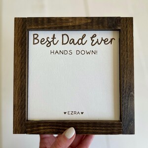 Handprint Sign for Dad, Custom Fathers Day Gift From Kids, Best Dad ...