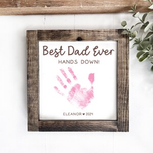 Handprint Sign for Dad, Custom Fathers Day Gift From Kids, Best Dad ...