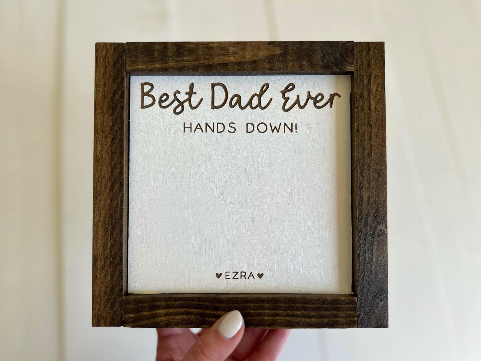 Handprint Sign for Dad, Custom Fathers Day Gift From Kids, Best Dad ...