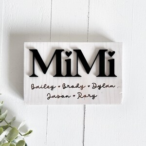Mimi Sign With Names, Gift for Mimi, Personalized Mother's Day Gift ...