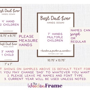 Handprint Sign for Dad, Custom Fathers Day Gift From Kids, Best Dad ...