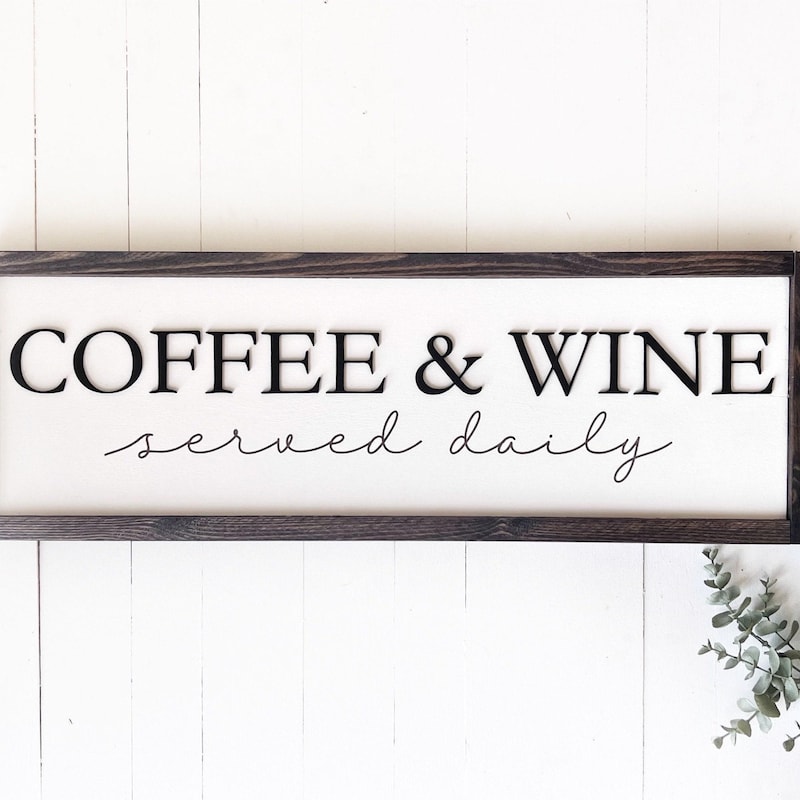 Coffee and Wine Sign - Etsy