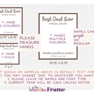 Handprint Sign for Dad, Custom Fathers Day Gift From Kids, Best Dad ...