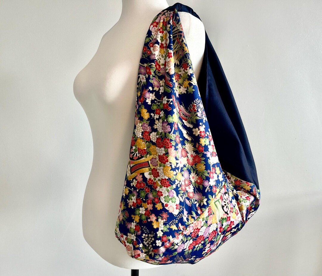 Floral Japanese Origami Bag – Handmade Cotton Bento Tote - Etsy