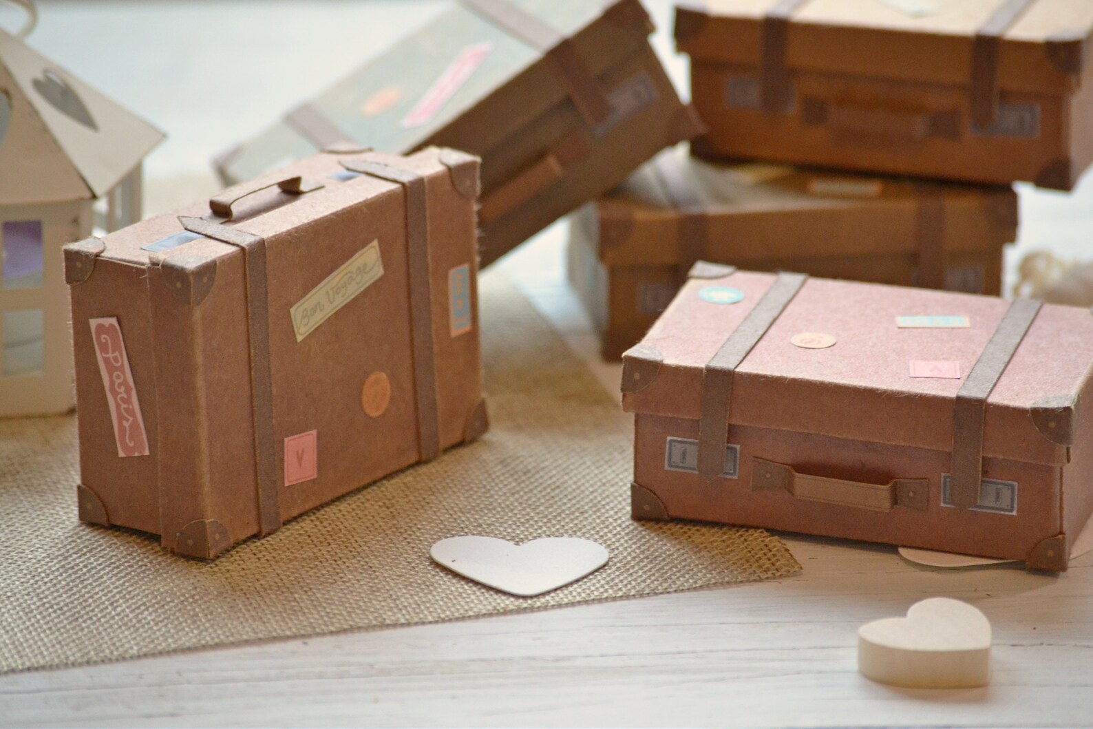 Miniature Paper Suitcase Wedding Favor or Beautiful Gift for | Etsy