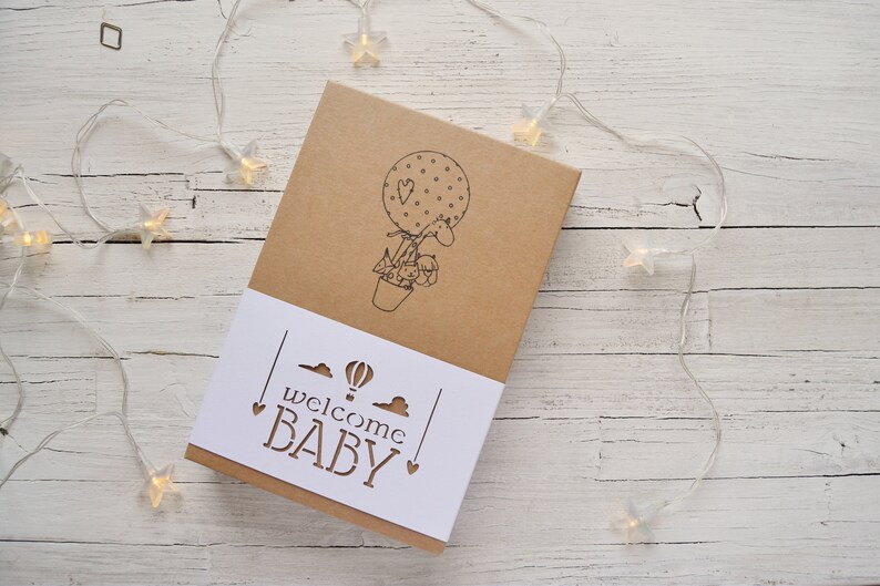 Box Welcome Baby Gift Idea Baby Diary Baby Milestone Cards | Etsy