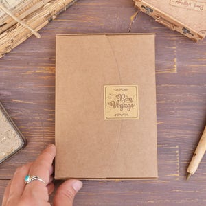 Handmade Travel Notebook, My World Tour, With Old Print Cover, Travel ...