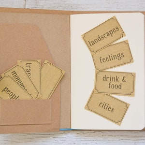 Handmade Travel Notebook, My World Tour, With Old Print Cover, Travel ...