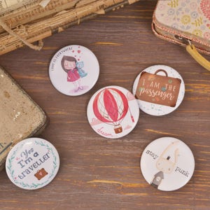 Hot Air Balloon Pin, School Badge Illustration, Dream... - Etsy