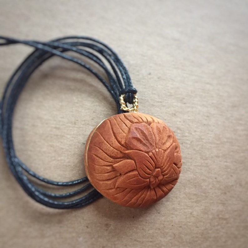 Carved Avocado Stone Pendant With Abalone Shell on the Flip - Etsy