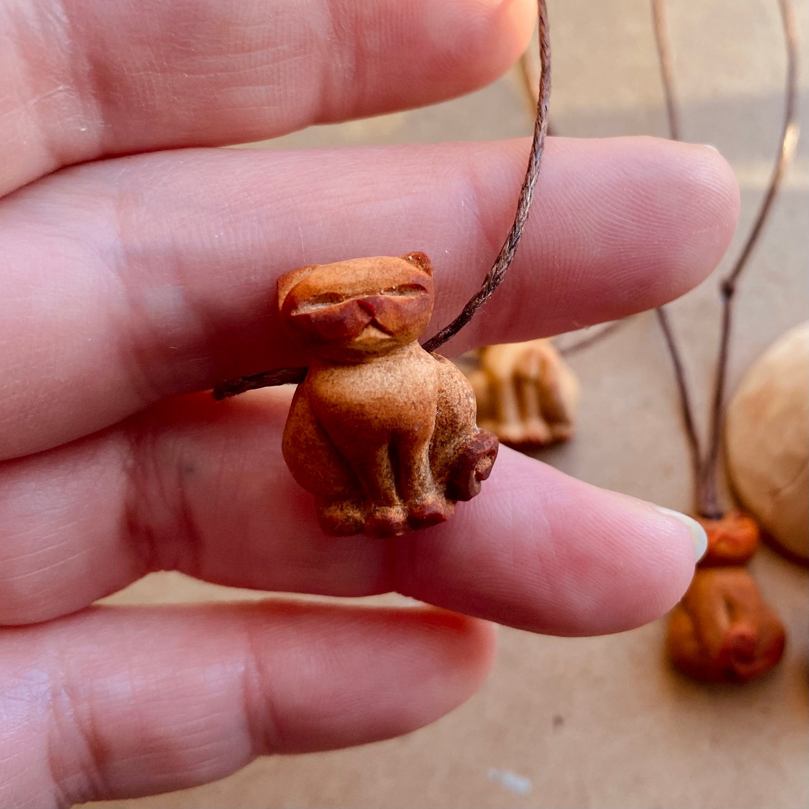 Handcarved Avocado Pit Cat. Unique and Beautiful : Avocato. | Etsy