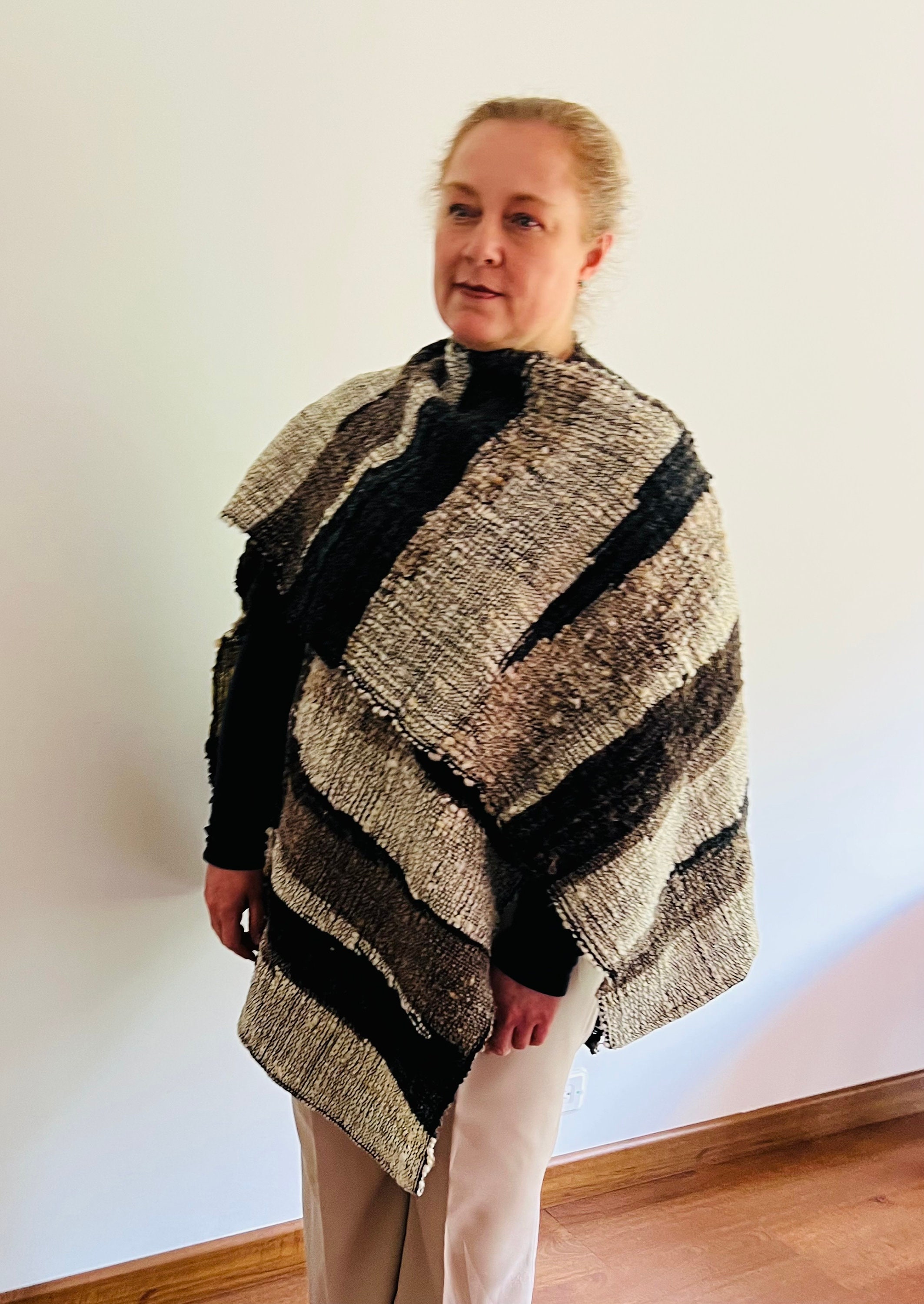 Handmade Colombian Wool Kimono Style Ruana - Etsy