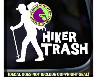 Hiker Trash Sticker - Etsy
