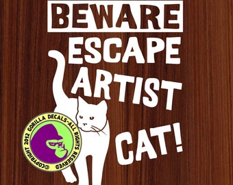Don't Let the Cat Out Vinyl Cat Sticker - Etsy