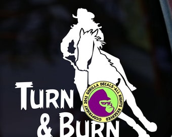 Barrel Racing Vinyl Decal - Etsy