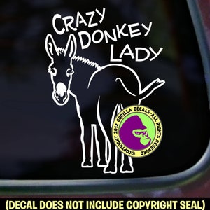 CRAZY DONKEY LADY #2 Herd Donkeys Burro Farm Pet Vinyl Decal Sticker - Etsy