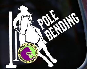 Pole Bending Car Decal - Etsy UK