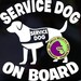SERVICE DOG on BOARD Caution Handler Breed Car Window Sign Vinyl Bumper ...
