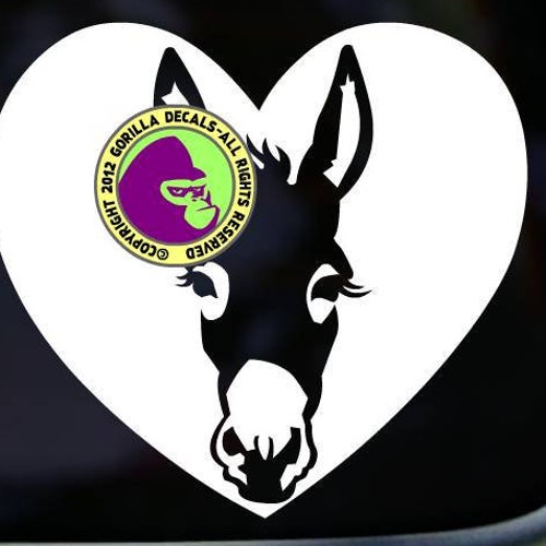 Donkey Decal Car Laptop Vinyl Decal Sticker Donkey Sticker | Etsy