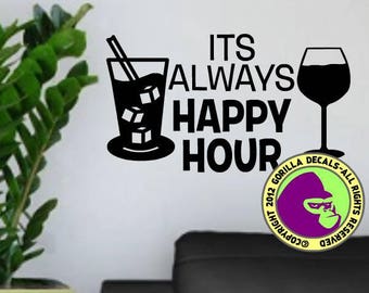 Happy Hour Decals | Etsy