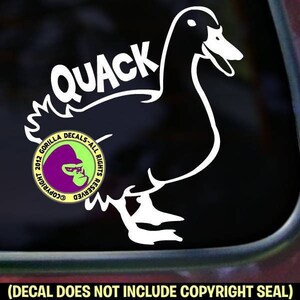 QUACK Duck Funny Bird Farm Vinyl Decal Sticker - Etsy
