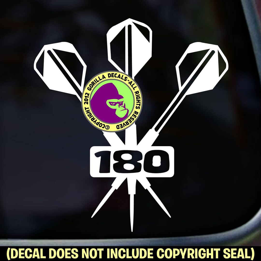 3 Darts 180 Vinyl Decal Sticker Dart Player 501 301 - Etsy