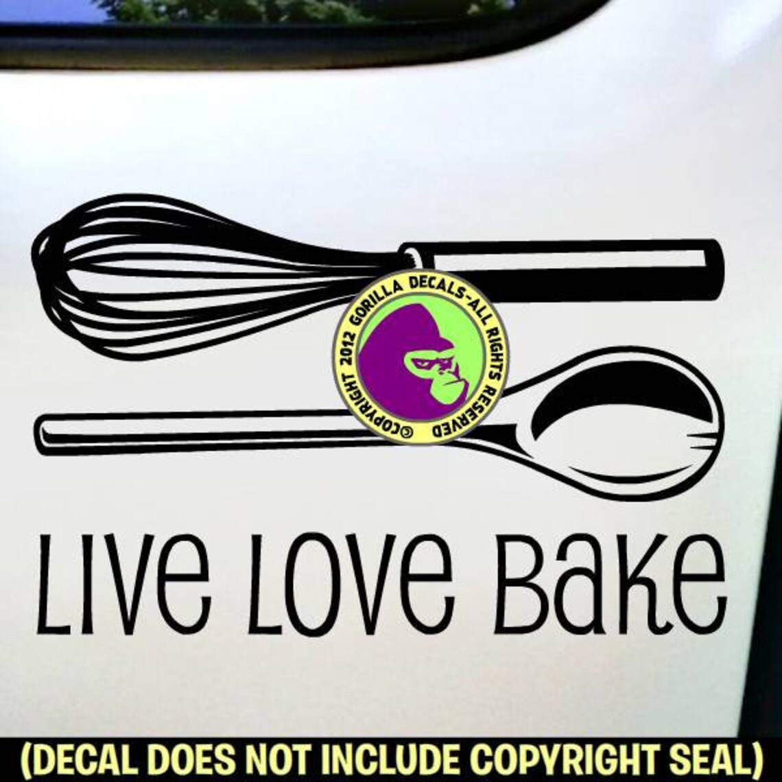 LIVE LOVE BAKE Chef Cook Baking Vinyl Decal Sticker | Etsy