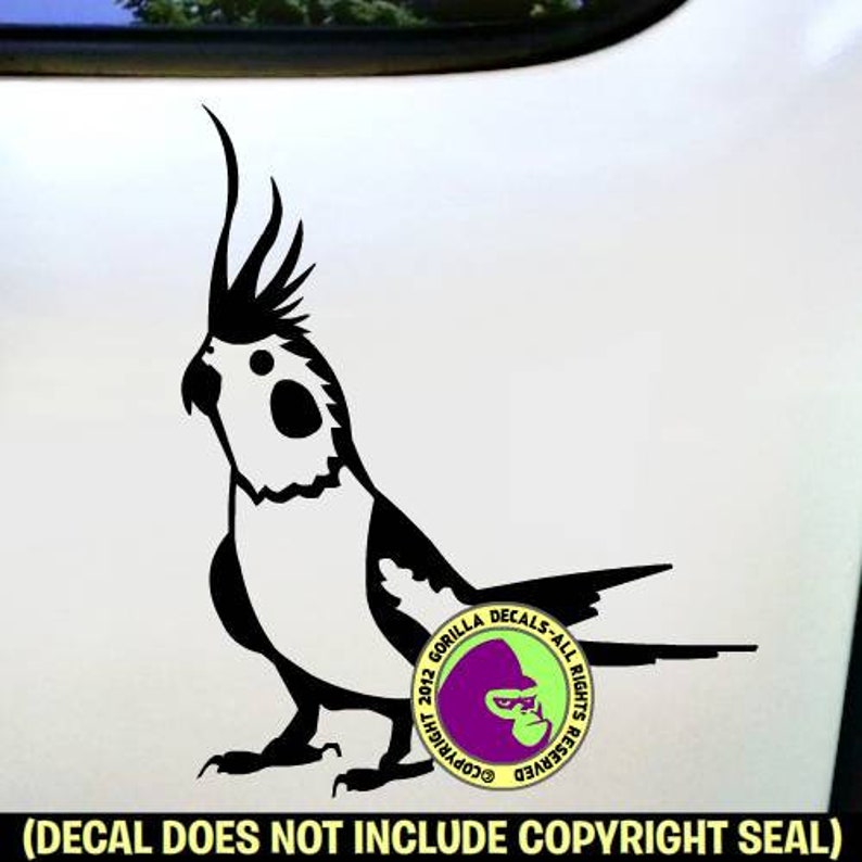 Cockatiel Bird Pet Parrot Vinyl Decal Sticker | Etsy