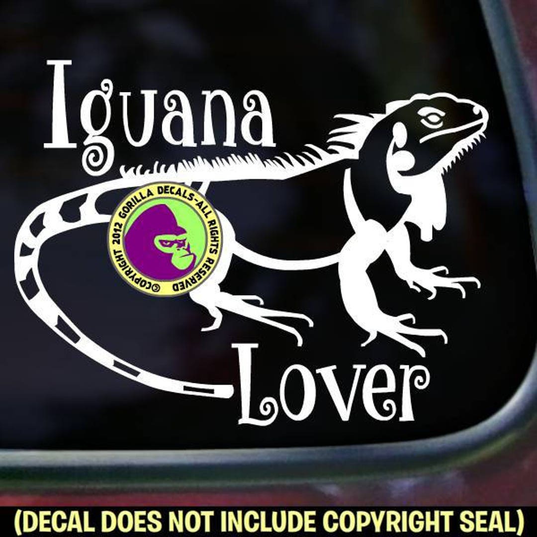 IGUANA LOVER Reptile Lizard Vinyl Decal Sticker - Etsy
