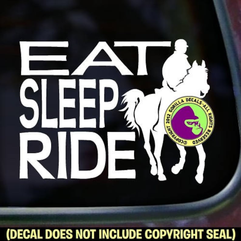 EAT SLEEP RIDE Endurance Horse Rider Trail Vinyl Decal Sticker | Etsy