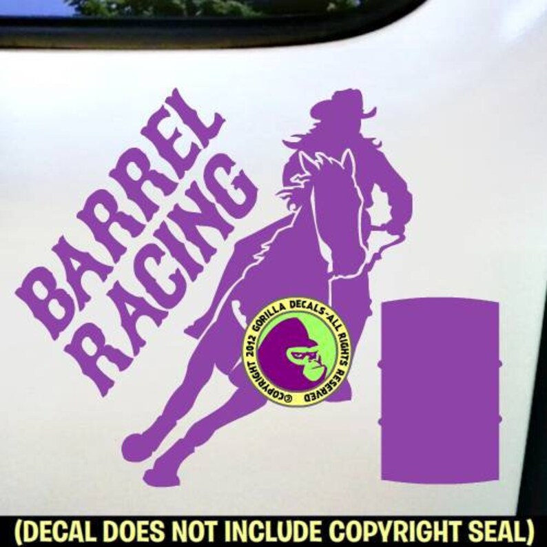 BARREL RACING Horse Riding Race Rider Vinyl Decal Sticker | Etsy