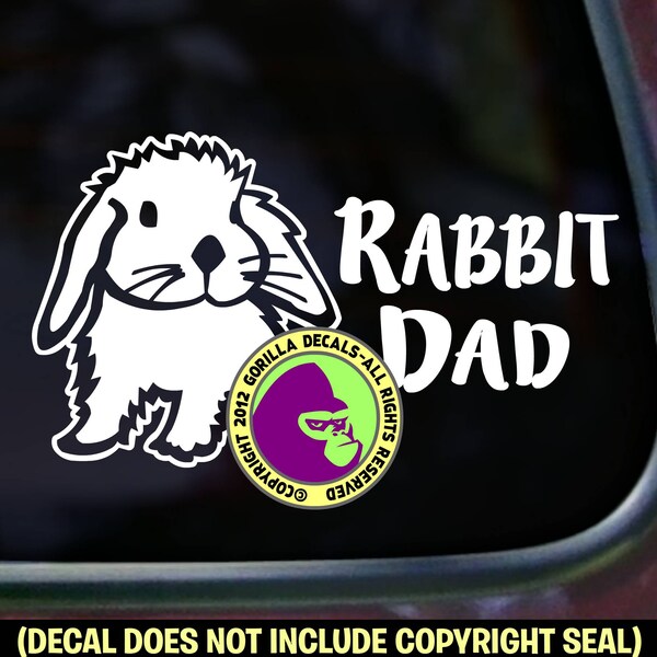 Rabbit Wall Decal - Etsy