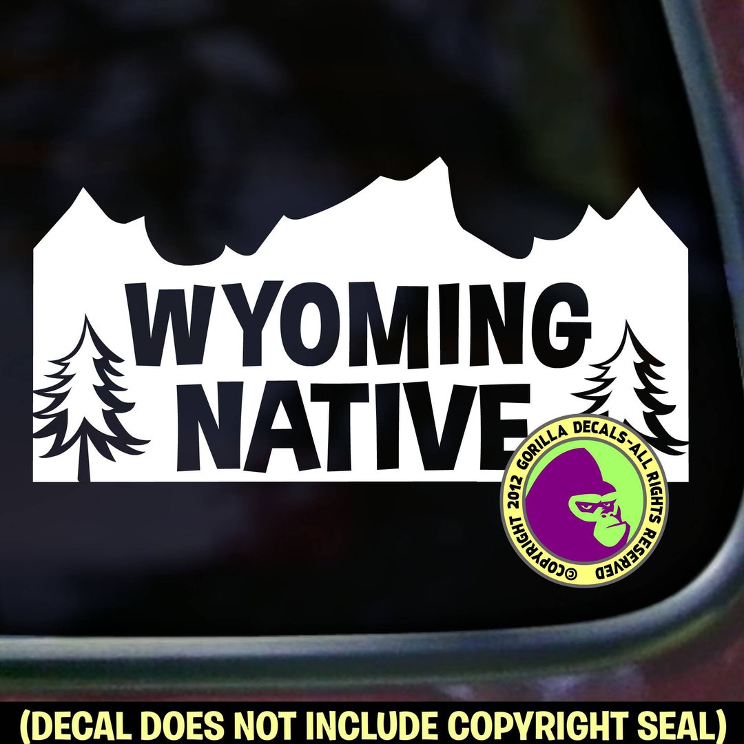 WYOMING NATIVE State Vinyl Decal Sticker - Etsy