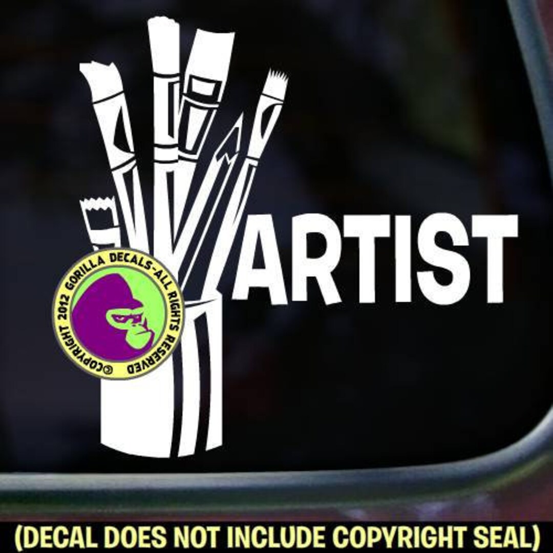 ARTIST Brushes Art Tools Vinyl Decal Sticker - Etsy