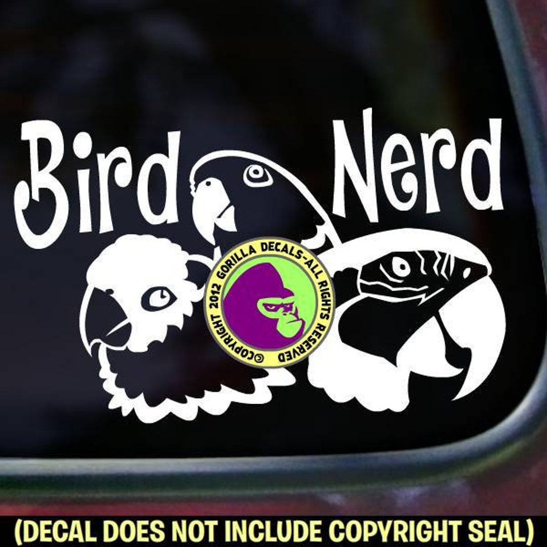 BIRD NERD Funny Parrot Love Vinyl Decal Sticker - Etsy