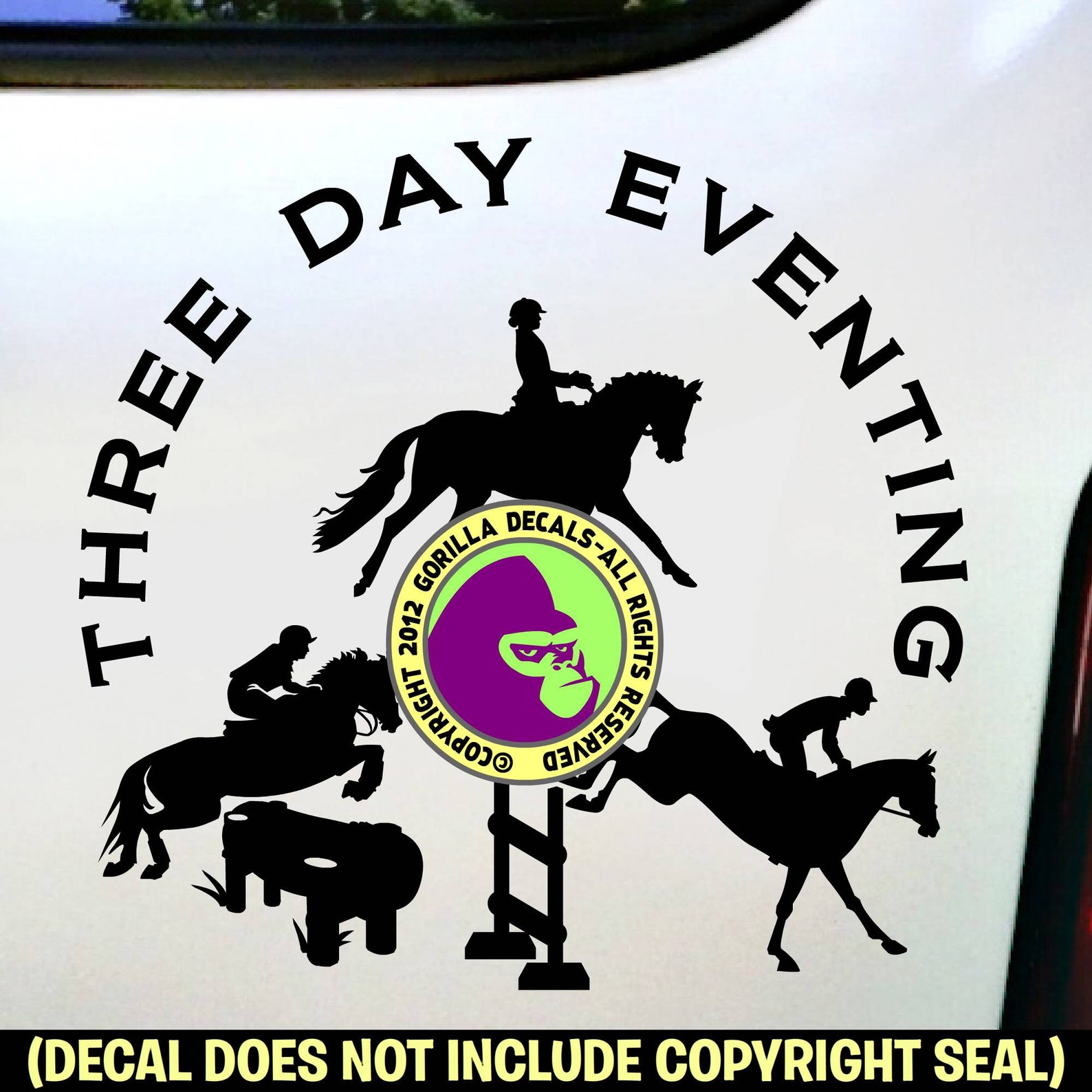 3 DAY EVENTING Eventer Horse Rider 3-day Three Vinyl Decal - Etsy