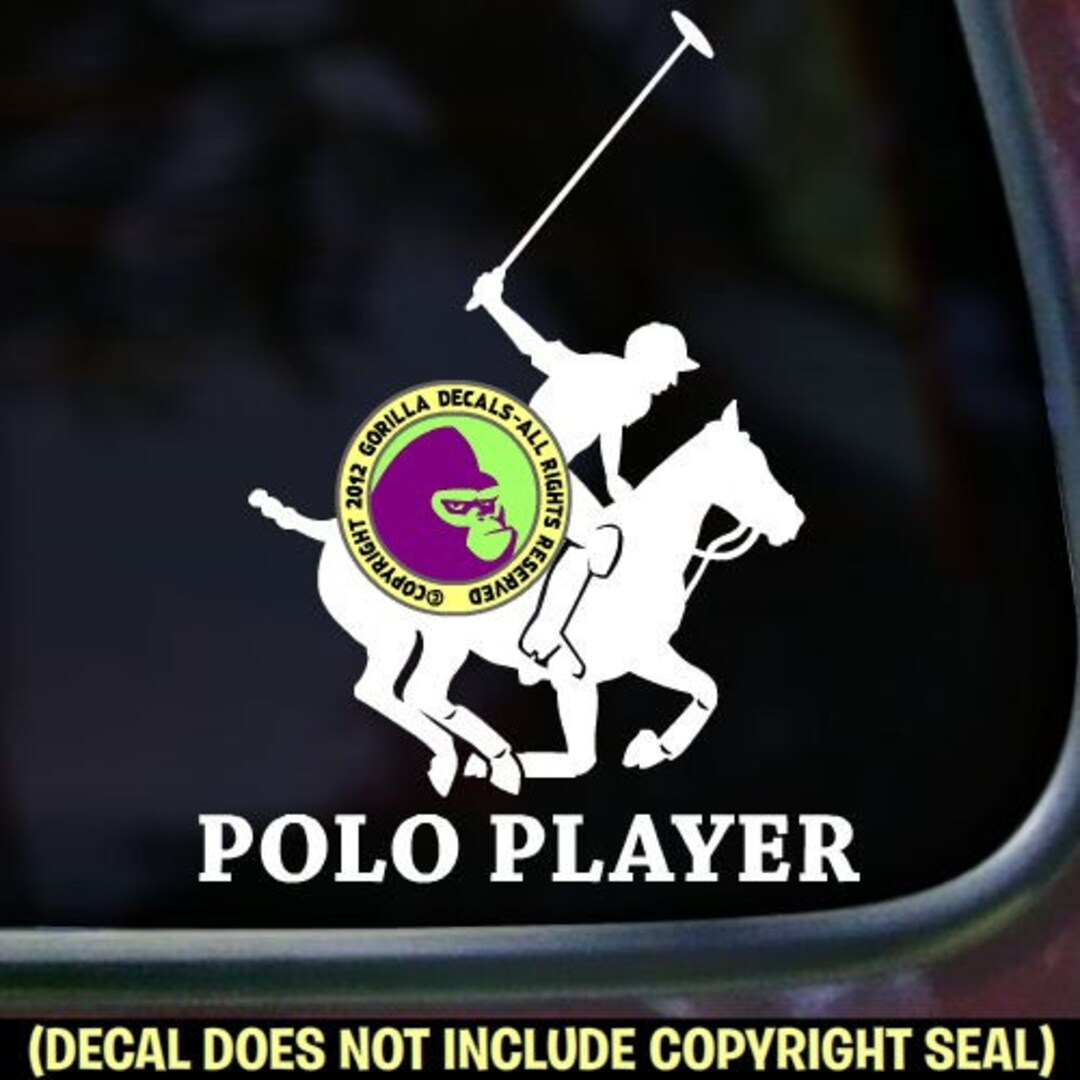 POLO PLAYER Horse Rider Pony Sport Play Vinyl Decal Sticker - Etsy