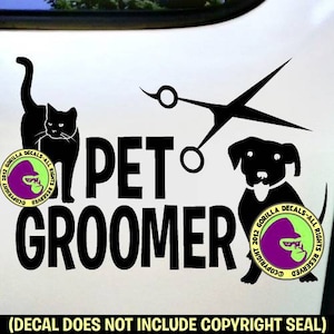 PET GROOMER Grooming Dog Cat Grooming Business Sign Vinyl Decal Sticker ...