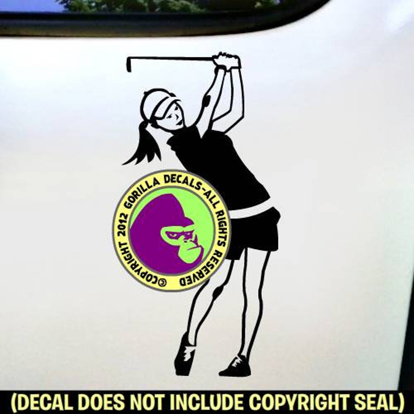 Golfer Female Golf Player Womens Vinyl Decal Sticker | Etsy
