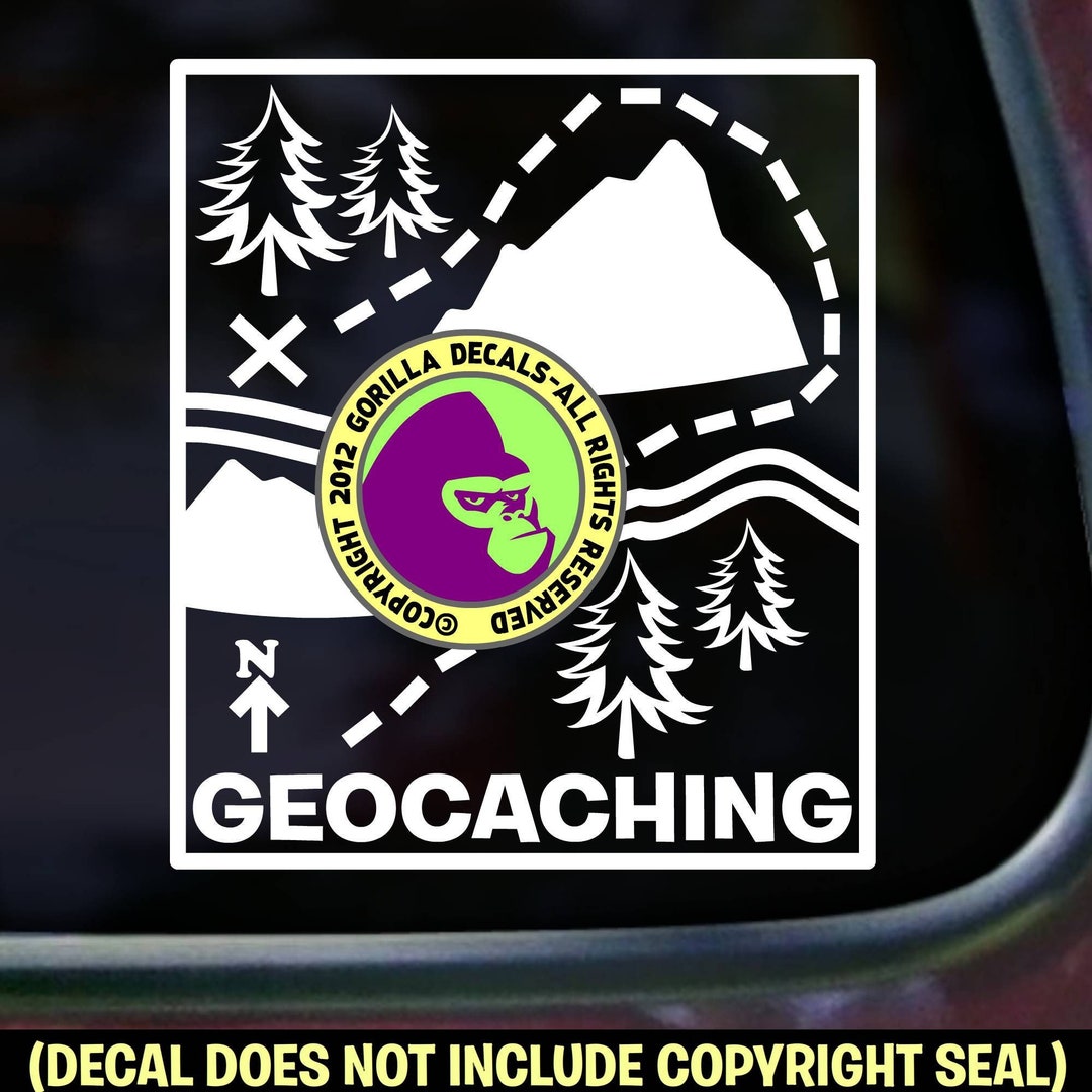 GEOCACHING Hobby Orienteering Treasure Hunt Cache Vinyl Decal Sticker ...