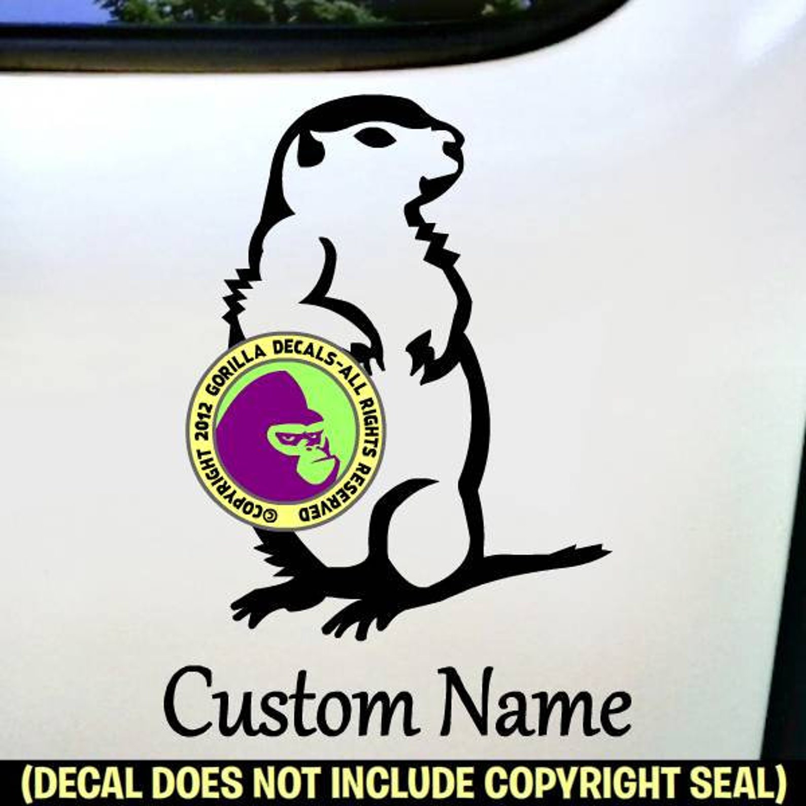 PRAIRIE DOG Add Custom Words Vinyl Decal Sticker - Etsy